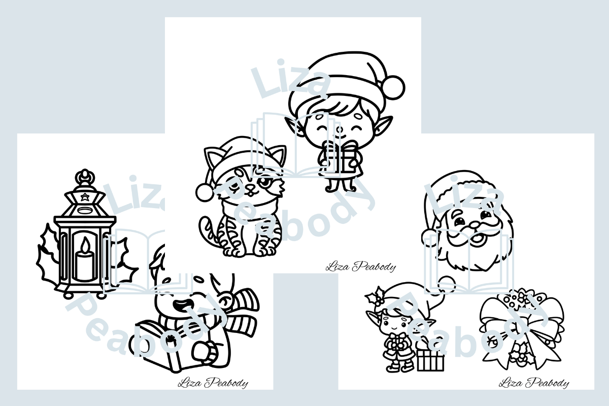 Digital Download - Tis the Season Coloring Pages – Liza Peabody