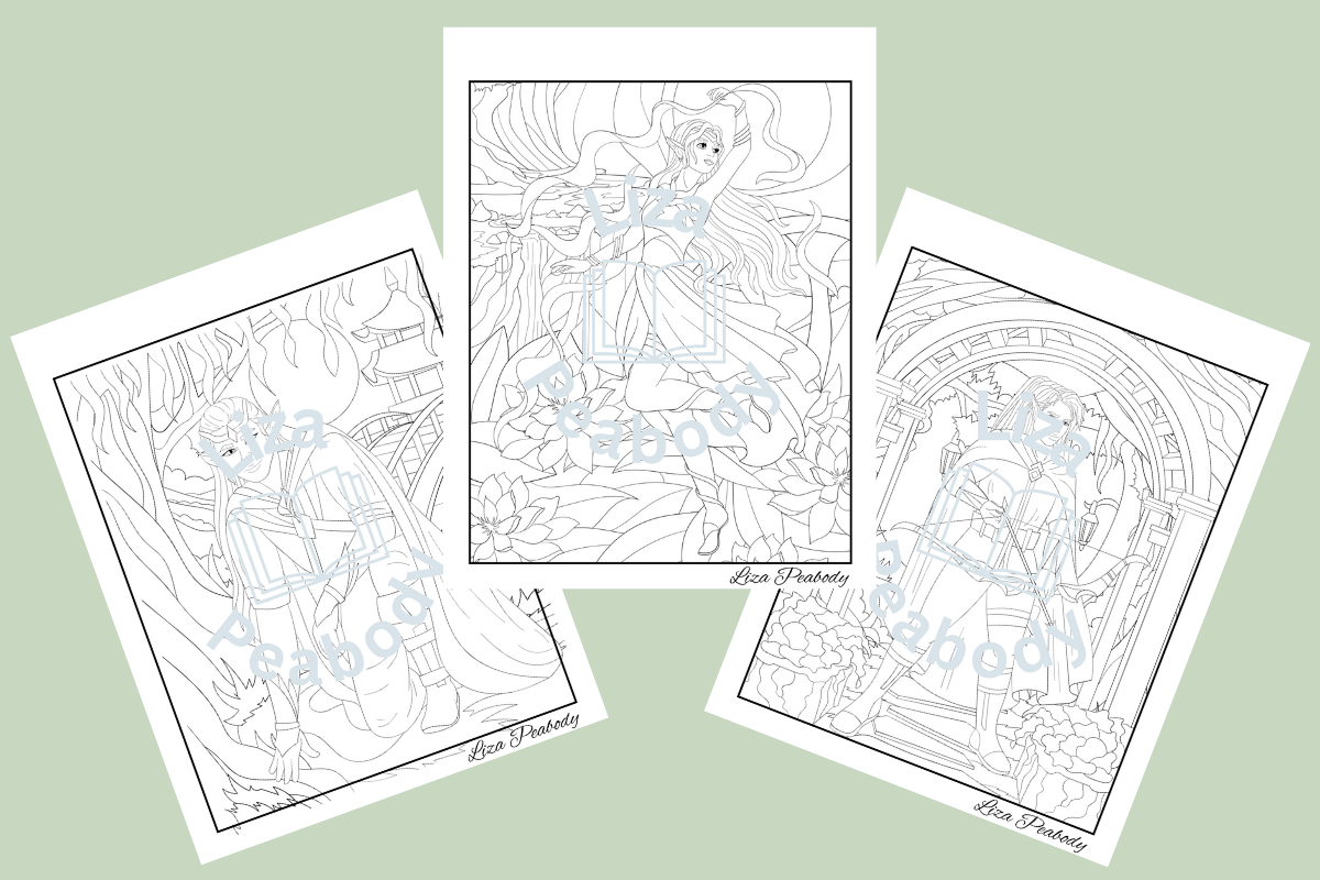 Digital Download - Woodland Elves Coloring Pages – Liza Peabody